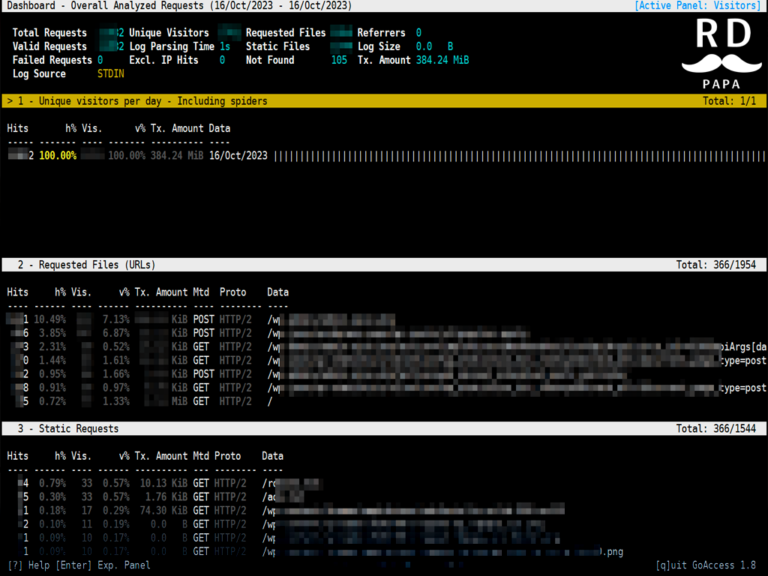 《NGNIX教學–快速彙整分析nginx access log，使用GoAccess》系統監控 | 學習筆記 - RD爸爸隨手記