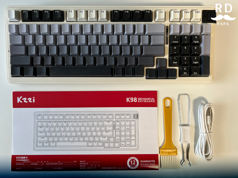 《KZZI珂芝K98 有線、無線、藍牙三模機械鍵盤 – 好物筆記》無線機械鍵盤開箱分享 - RD爸爸隨手記